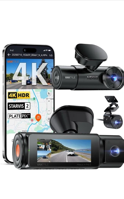 VANTRUE N4 PRO S 4K Dashcam Auto STARVIS 2, 3 Kanal Dash Cam 4K +1080P ...
