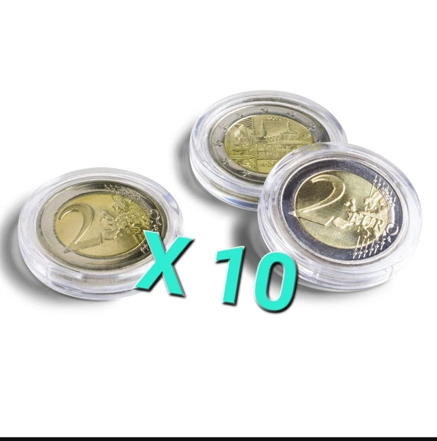 10 CAPSULES POUR Pièces De 2 Euros Lot de 10 Neuves 26mm EUR 2,95 - PicClick FR