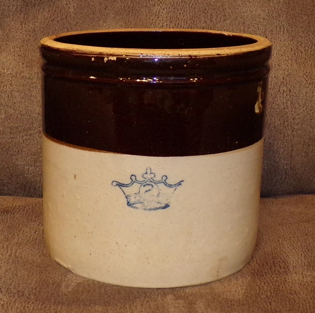 VINTAGE 2 GALLON Blue Crown Crock ROBINSON RANSBOTTOM Stoneware £69.15 ...