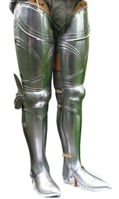 MEDIEVAL ARMOR LEGS Knight Gothic Greaves Armor leg guard LARP Warrior ...