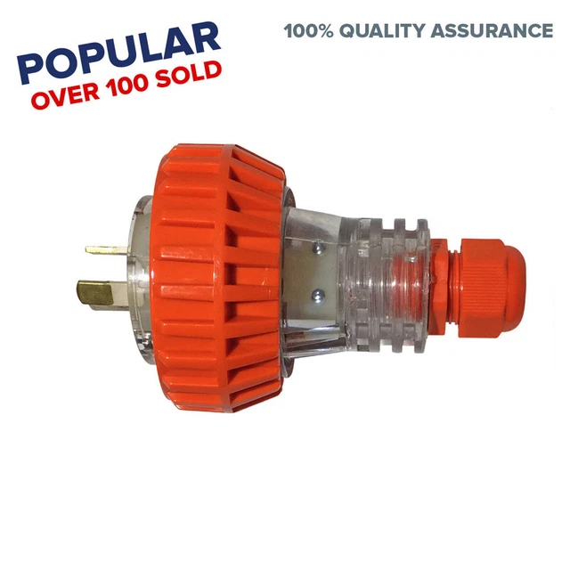 10 AMP 3 Pin IP66 Rated Industrial Weatherproof Male Plug Top $28.67 ...