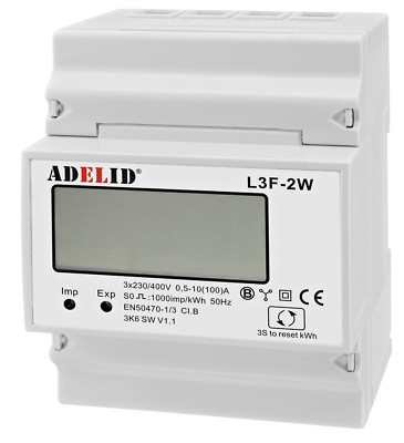 THREE-PHASE COUNTER BIDIRECTIONAL POWER COUNTER AC counter HUTSCHIENE ...