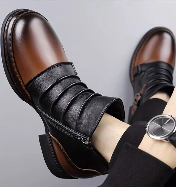 NEW RETRO BRITISH Mens Chelsea Boots Ankle Boots Pull On Zip Size 11 £ ...