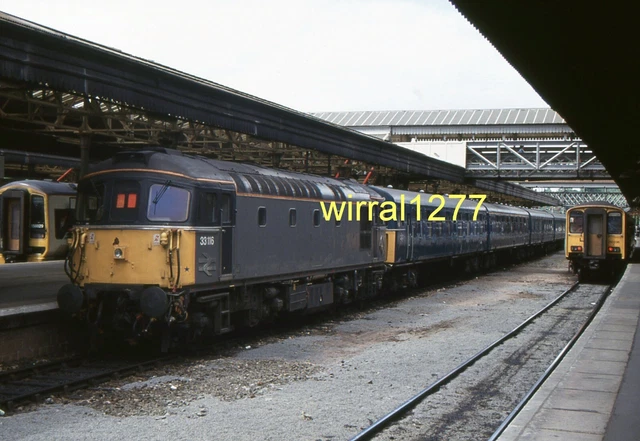 ORIGINAL RAILWAY SLIDE Class 33 33116 at Exeter 08.07.93 £3.50 ...