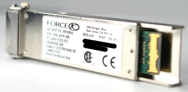FORCE10 GP-XFP-1S MFGR4 10GBASE-SR 850nm Émetteur-récepteur Module EUR ...