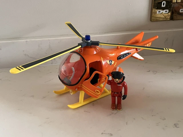 FIREMAN SAM RESCUE Helicopter & Tom Figure Both By Prism Dated 2005 £15 ...