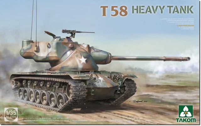 TAKOM 1/35 T58 Heavy Tank Plastic Model Kit TKO2204 (Tank) $179.82 ...