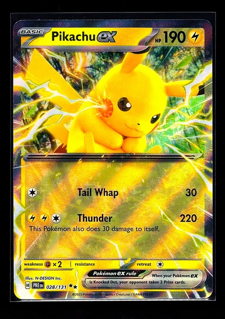 PIKACHU EX 028/131 - Prismatic Evolutions - Pokemon Card $6.50 ...
