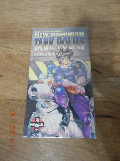 NEW VHS ANIME New Dominion Tank Police Manga 1995 Masamune Shirow Vol 2 ...