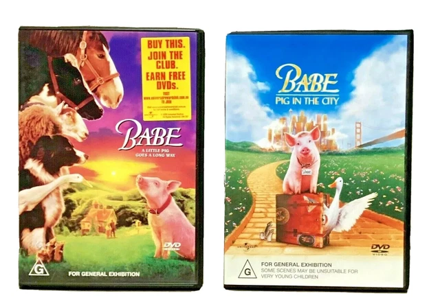 BUNDLE LOT BABE & BABE 2 Pig in the City R2/R4 G Family DVD Talking ...