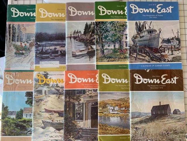 DOWN EAST MAINE Magazines Jan/Mar/Apr/May/Jun/Jul/Aug/Sep/Oct/Nov 1975 ...