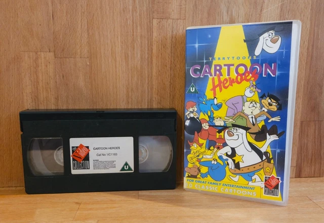 TERRYTOONS CARTOON HEROES : Rare 1990 UK VHS PAL Vidéo, 60 minutes ...