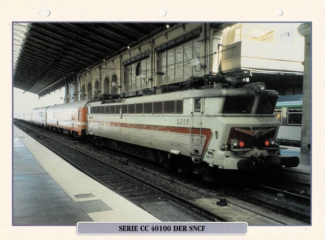 SCHNELLZUGLOKOMOTIVE SERIE CC 40100 der SNCF / Infokarte EUR 1,00 ...