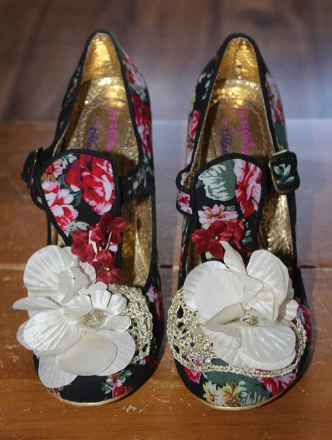 IRREGULAR CHOICE MUTINY Uk 6 Eur 39 Pretty Ladies Flowers Heels Nearly New £28.00 - PicClick UK