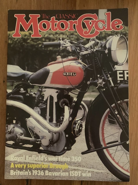 VINTAGE CLASSIC MOTORCYCLE Mag Feb 82 Royal Enfield Brough Superior BSA ...
