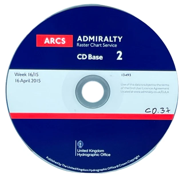 ADMIRALTY ARCS CD Base 2 Raster Chart Digital Official Maritime 16/15 ...