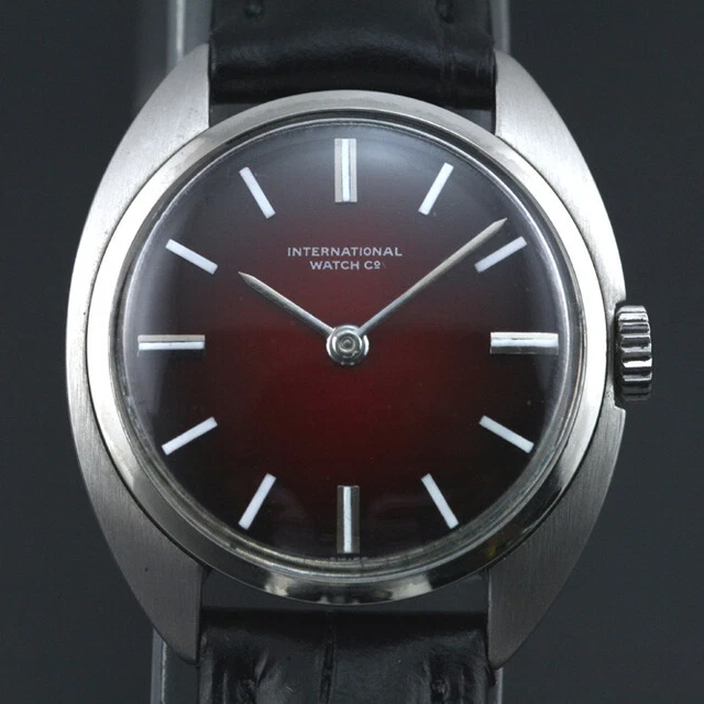 VINTAGE IWC SCHAFFHAUSEN Manual Winding Red Gradation Dial Women`s ...