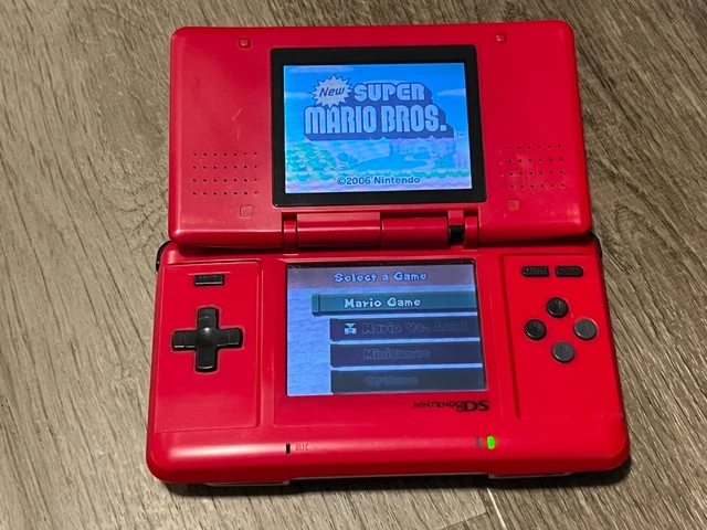 NINTENDO DS ORIGINAL Red Handheld Console System NTR-001 w/Stylus ...