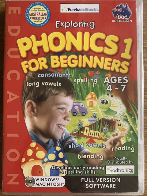 EXPLORING PHONICS 1 for Beginners Eureka PC Educational Ga Windows Mac Ages 4-7 $4.99 - PicClick AU