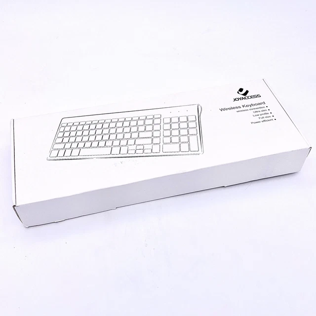 JOYACCESS ALUMINUM METAL Wireless Keyboard Ultra Slim Power Efficient ...