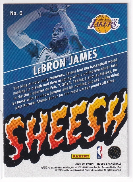 LEBRON JAMES 2023/24 Panini Nba Hoops Sheesh Insert #6 Mint Great ...