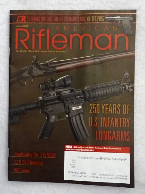 AMERICAN RIFLEMAN MAGAZINE June 2025 US Infantry Longarms NRA New £8.52 ...