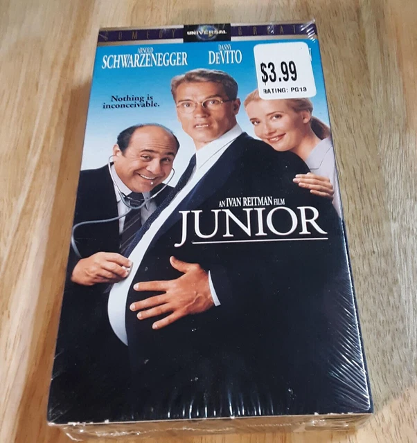 JUNIOR VHS VCR Tape Sealed Arnold Schwarzenegger Danny DeVito $7.85 ...