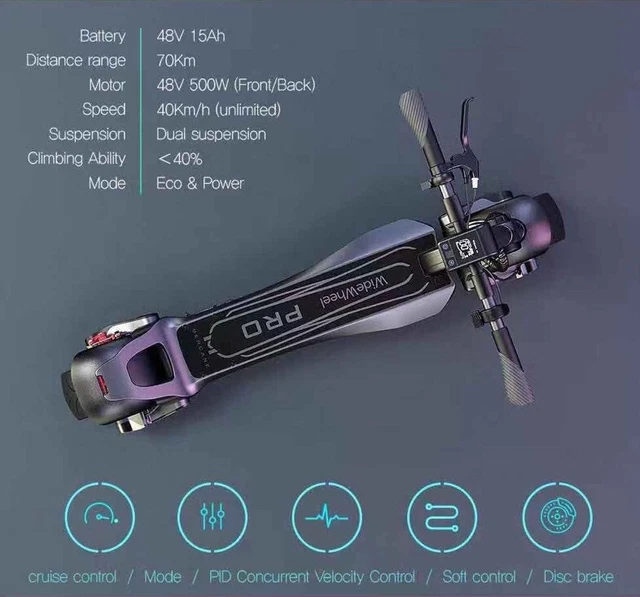 MERCANE WIDEWHEEL PRO Smart Electric Scooter 48V 1000W Kickscooter ...
