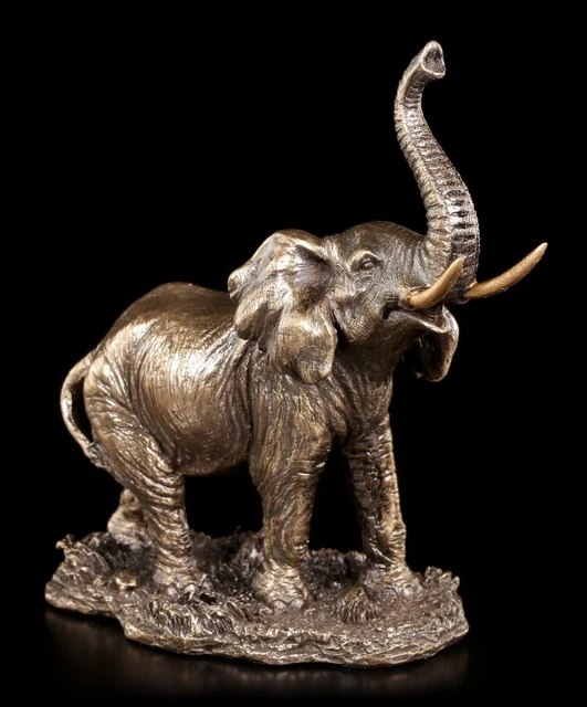 PETIT ELEPHANTS FIGURINE - Veronese Statuette Bronze-Optique Afrique ...