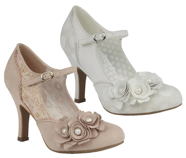 NEW RUBY SHOO Antonia Occasion Mary Jane Shoe UK3-9 EU36-42 Rose Gold ...