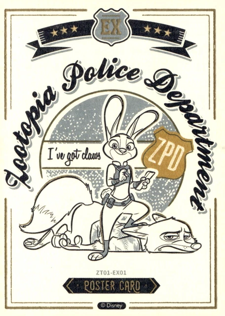 CARD FUN ZOOTOPIA - Zootopia Police Department - EX - ZT01-EX01 #137/ ...