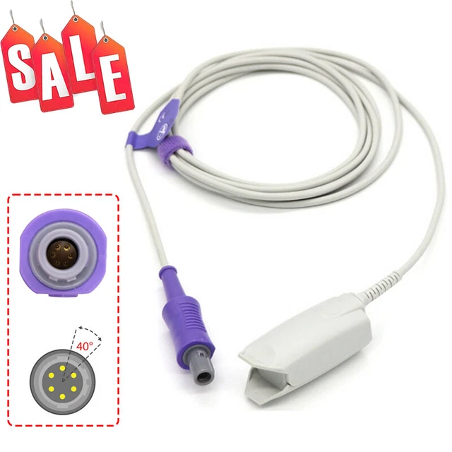 SPO2 SENSOR PULSE Oximetry Probe Adult Finger Clip suitable for ...