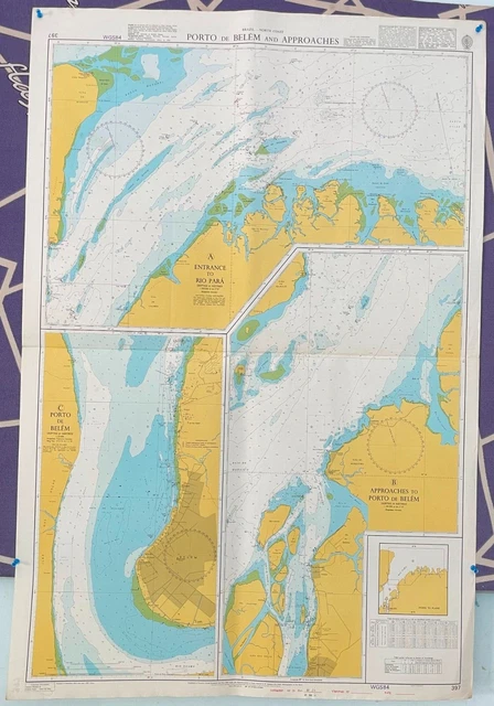 AMIRAUTÉ 397 ENTRÉE Pour Rio Para Porto De Belem Approches Carte Chart ...