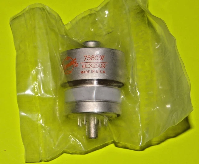 NOS EIMAC 4CX250R 7580W RF Power Amplifier Tube + SK620 Socket & SK636B ...