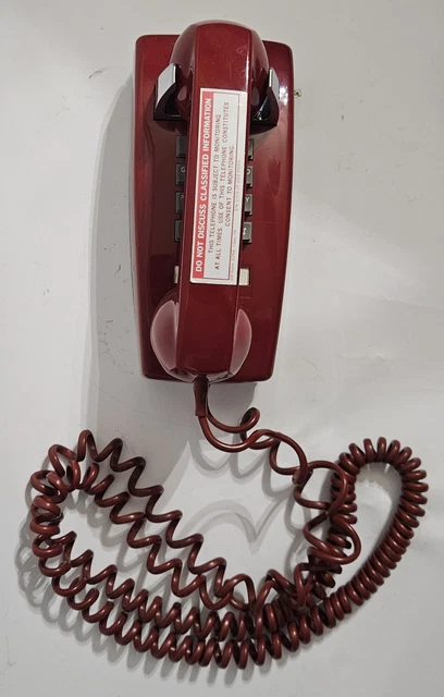 RARE DEPT. OF Defense Red Bell System Touch Tone Wall Phone 1970s ...