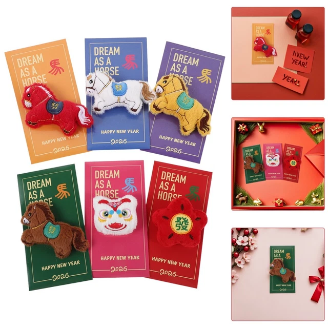 6PCS CHINESE NEW Year Envelopes - 2026 Lunar New Year Hongbao ...