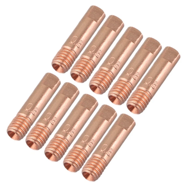 10PC 0.8/1.0/1.2MM MB-15AK Mig/Mag M6 Soudure Torche Tips Support Gaz ...