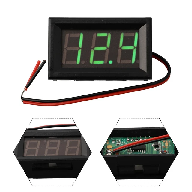 VOLTMETRO DIGITALE LED ad alta precisione per misurazione tensione DC ...