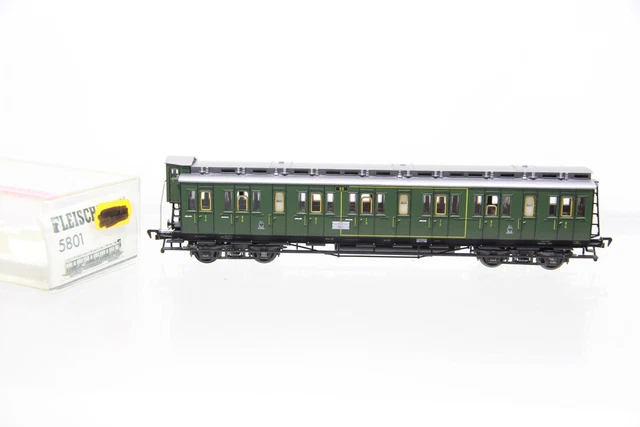 H0 FLEISCHMANN K.P.E.V. 5801 1./2.Kl. Abteilwagen Personenwagen DC grün OVP N16 EUR 4,99 ...