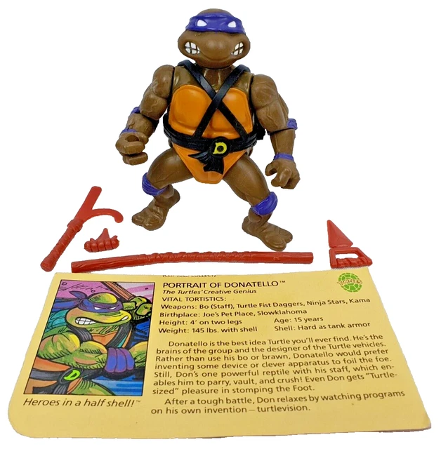 TEENAGE MUTANT NINJA Turtles Donatello Action Figure 1988 TMNT ...