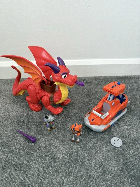 PAW PATROL RESCUE Knights Sparks Dragon w Pup Claw Figure Zuma Knight ...