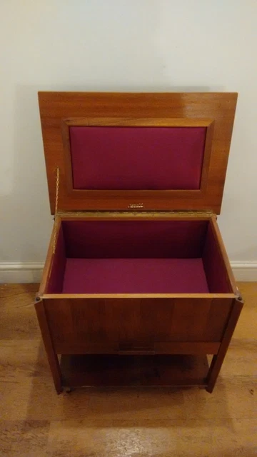 VINTAGE ARNOLD SEWING box chest trolley table with drawer & lap tray £ ...