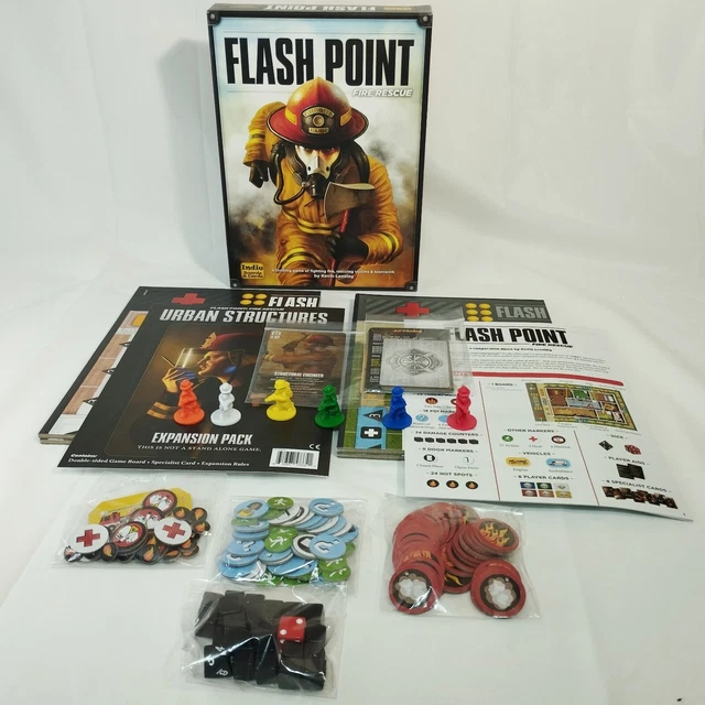 FLASH POINT FIRE Rescue board game with RARE Urban Structures Expansion ...