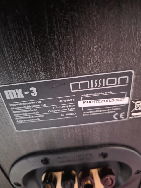 MISSION MX3 BLACK Floor-Standing Speakers 150W £156.70 - PicClick UK