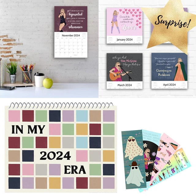 2024 CALENDAR TAYLOR Swift Square 12 Month View Wall Hanging Calendar ...