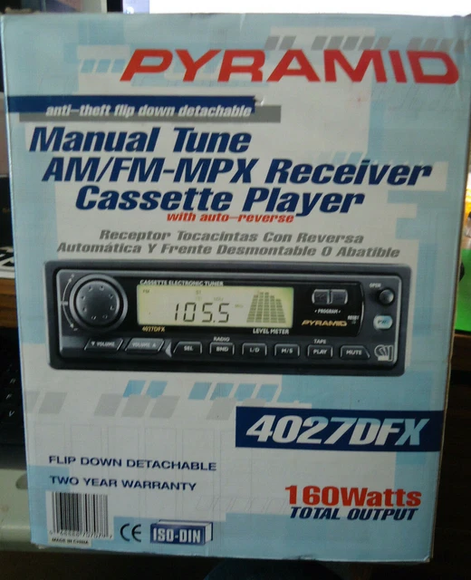 VINTAGE PYRAMID 160 WATTS Car Stereo Cassette Radio Am/Fm Auto-Reverse ...