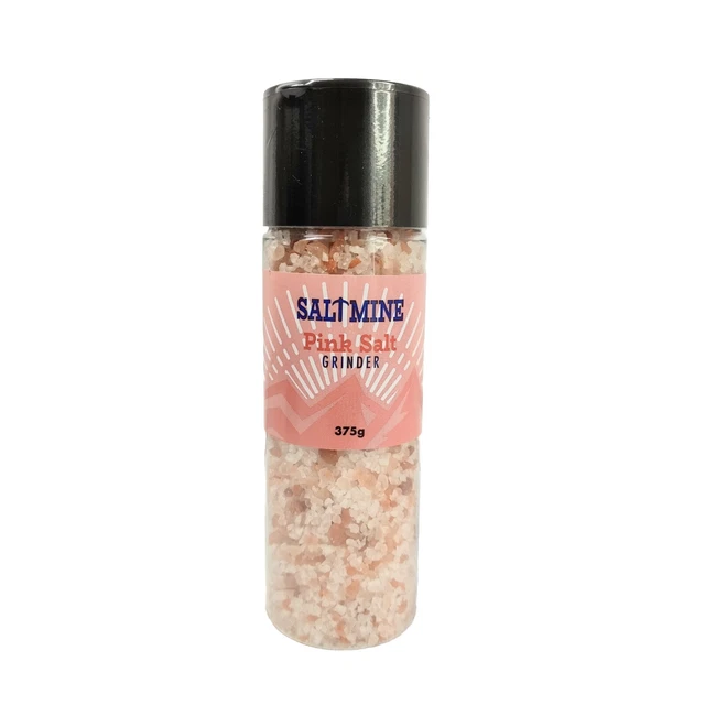 NEW SALTMINE HIMALAYAN Pink Rock Salt Grinder - 375g Essential Salt ...