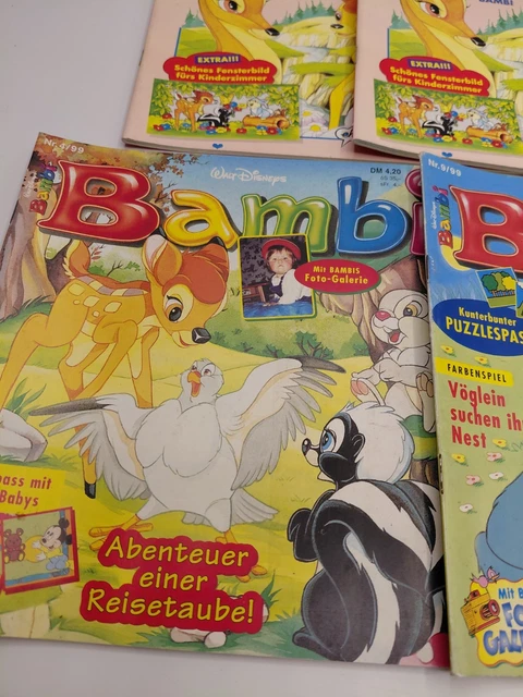 🦌📚 BAMBI HEFTE Konvolut 9/96 • 4/99 • 9/99 ⭐ Vintage Walt Disney ...
