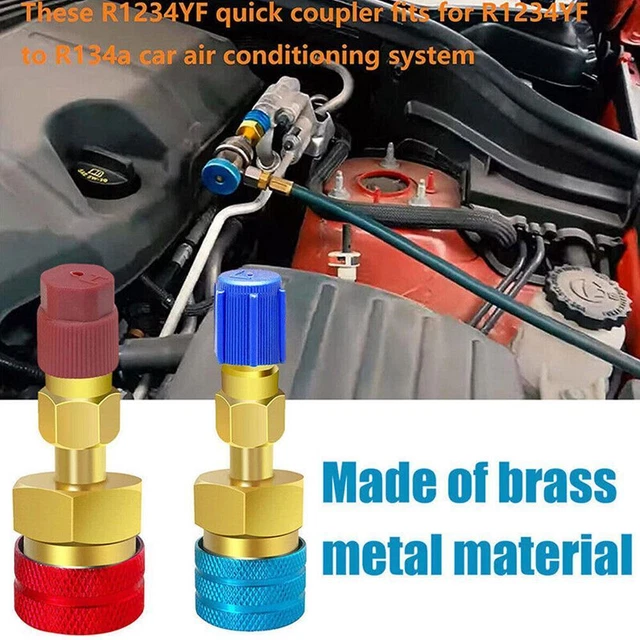2PCS QUICK CONNECTOR Adapters R1234YF to R134A High Quick Connectors ...