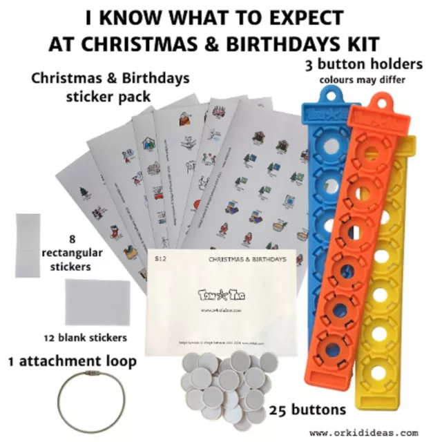DAILY ROUTINE AUTISM Chart Visual BIRTHDAY CHRISTMAS Support TomTag Kit ...